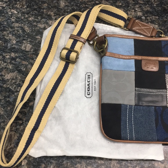 Coach | Bags | Multi Pattern Coach Denim Crossbody | Poshmark